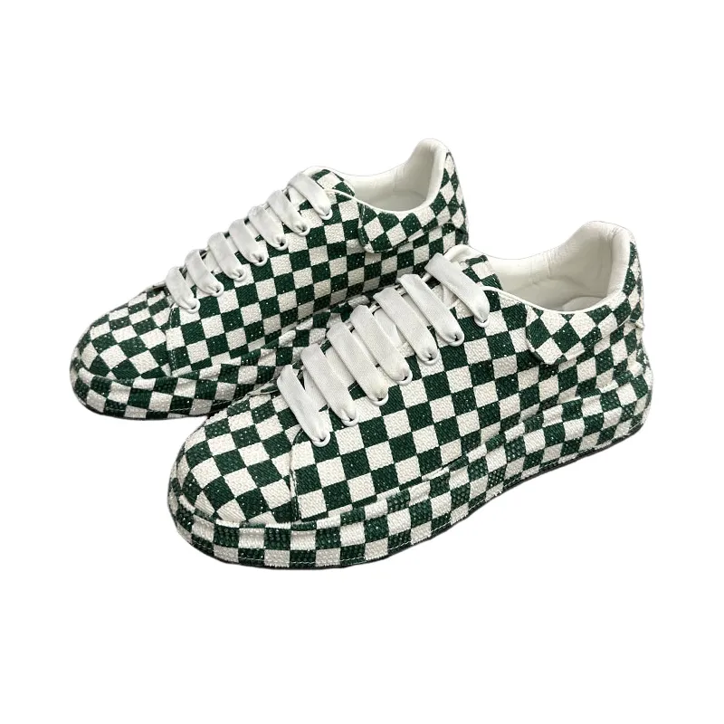 Full Diamond Trendy Thick Sole Shoes - POIZON