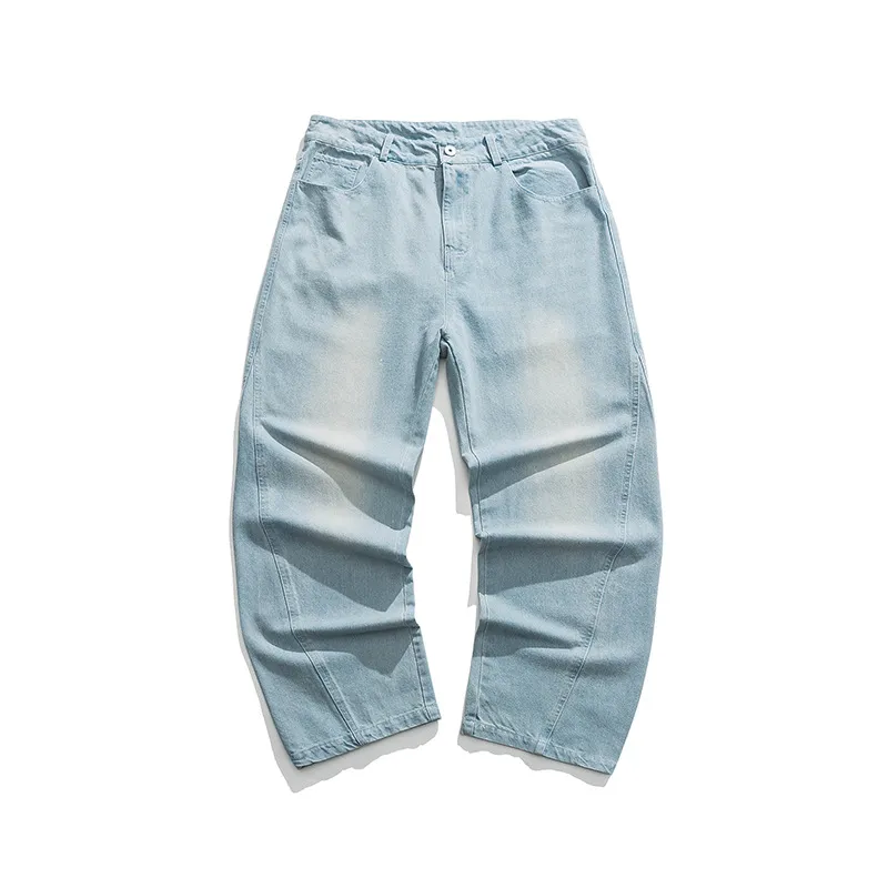 Vintage Washed Denim Pants - POIZON