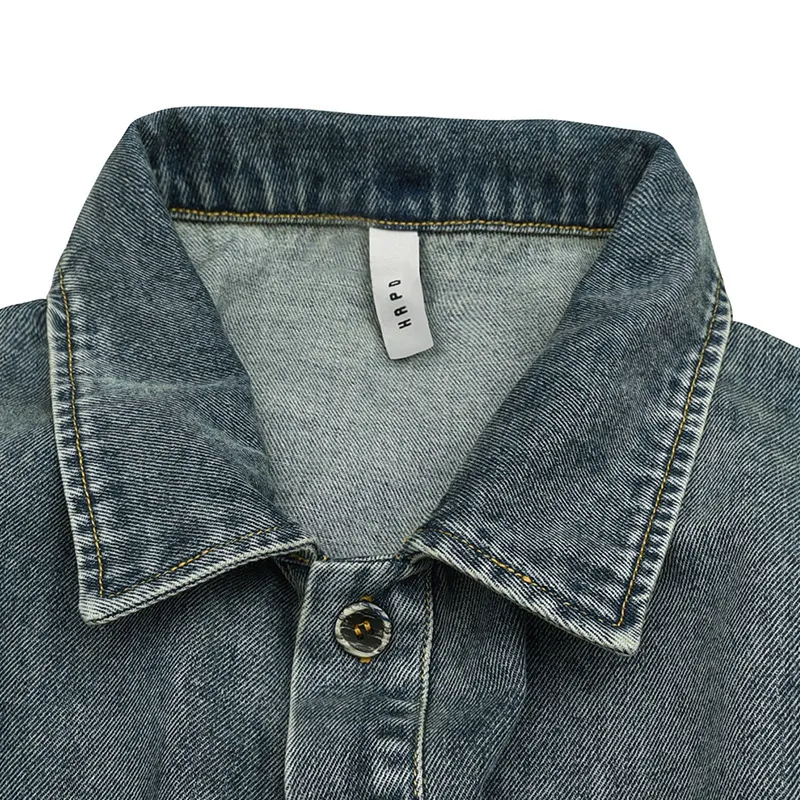 Heavy Industry Washed Laps Denim Jacket Multi-Pocket Loose Jacket - POIZON
