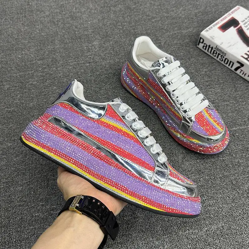 Colorful Full Diamond Shoes - POIZON