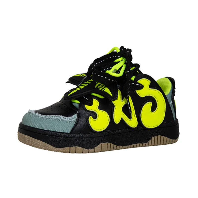 Retro Oversized Star Letter Sneakers - POIZON