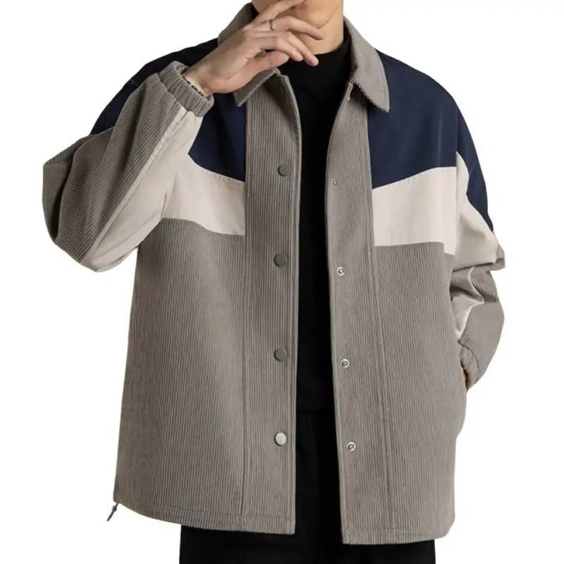 Loose Contrast Color Jacket - POIZON