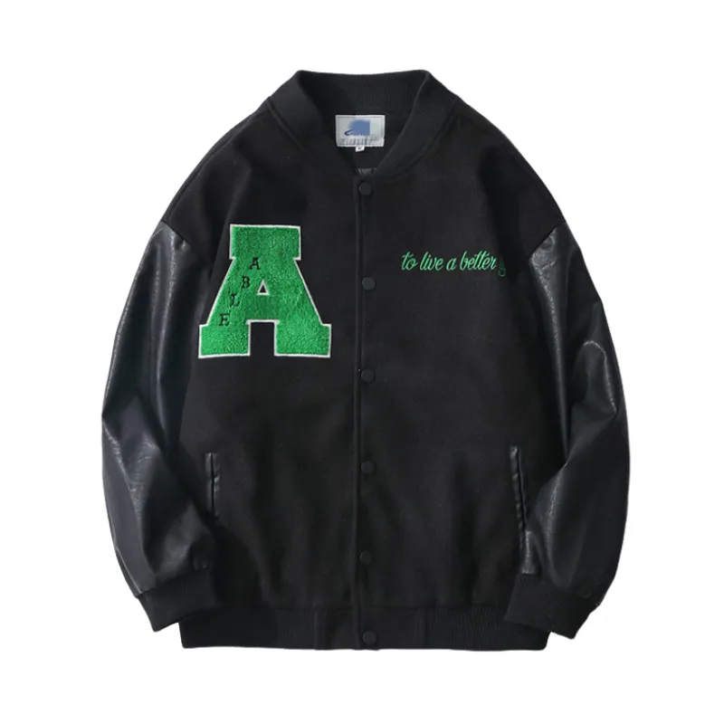 3D Logo Varsity Jacket - POIZON